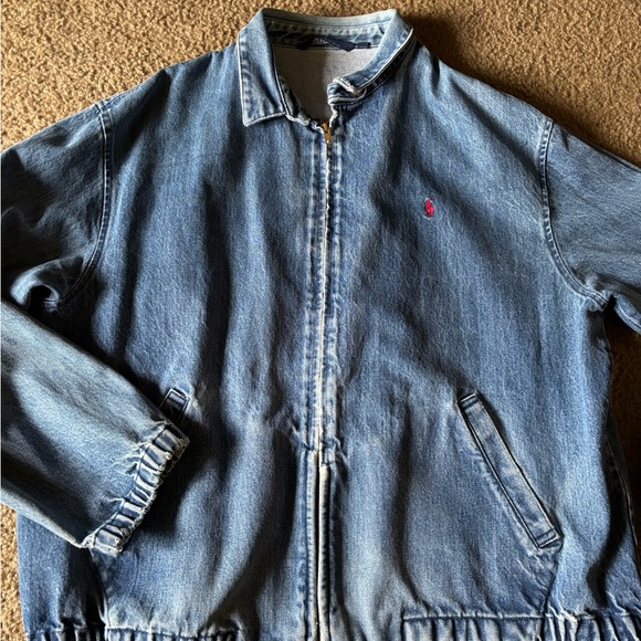 Polo Ralph Lauren | Jackets & Coats | Vintage Polo Ralph Lauren 9s 00s Denim Bomber Jacket Coat ...